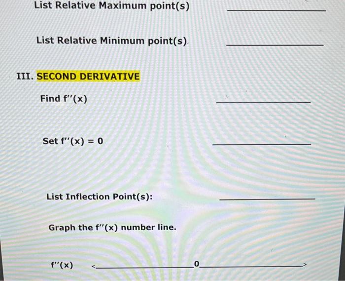 Solved CURVE SKETCHING SECTION 9. f(x)=(x+4)(x−2)=x2+2x−8 I. | Chegg.com