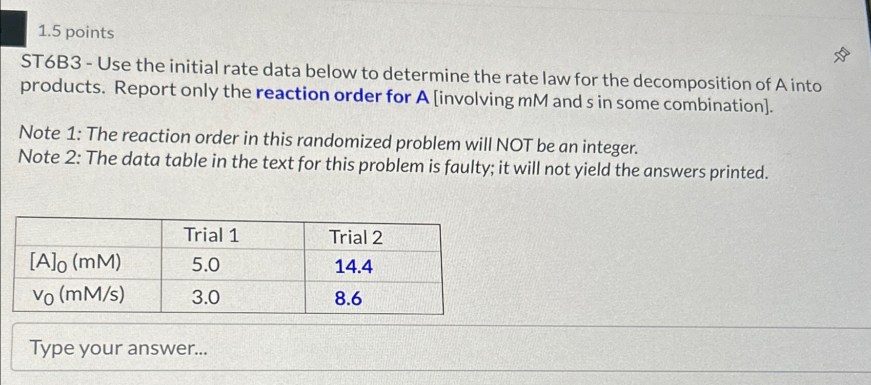 Solved Use The Initial Rate Data Below To Determine The Rate