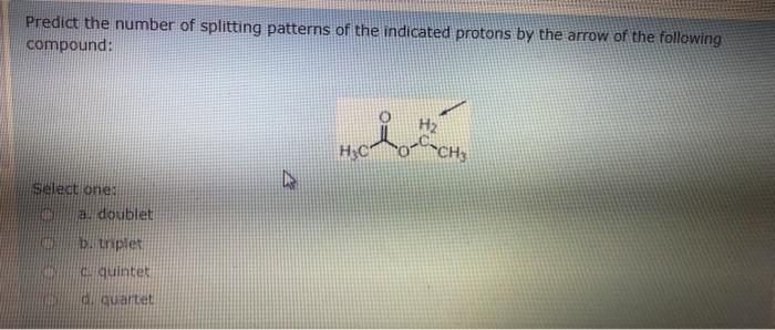 Solved Predict the number of splitting patterns of the | Chegg.com