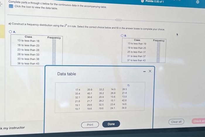 Solved Complete parts a through c below for the continuous | Chegg.com