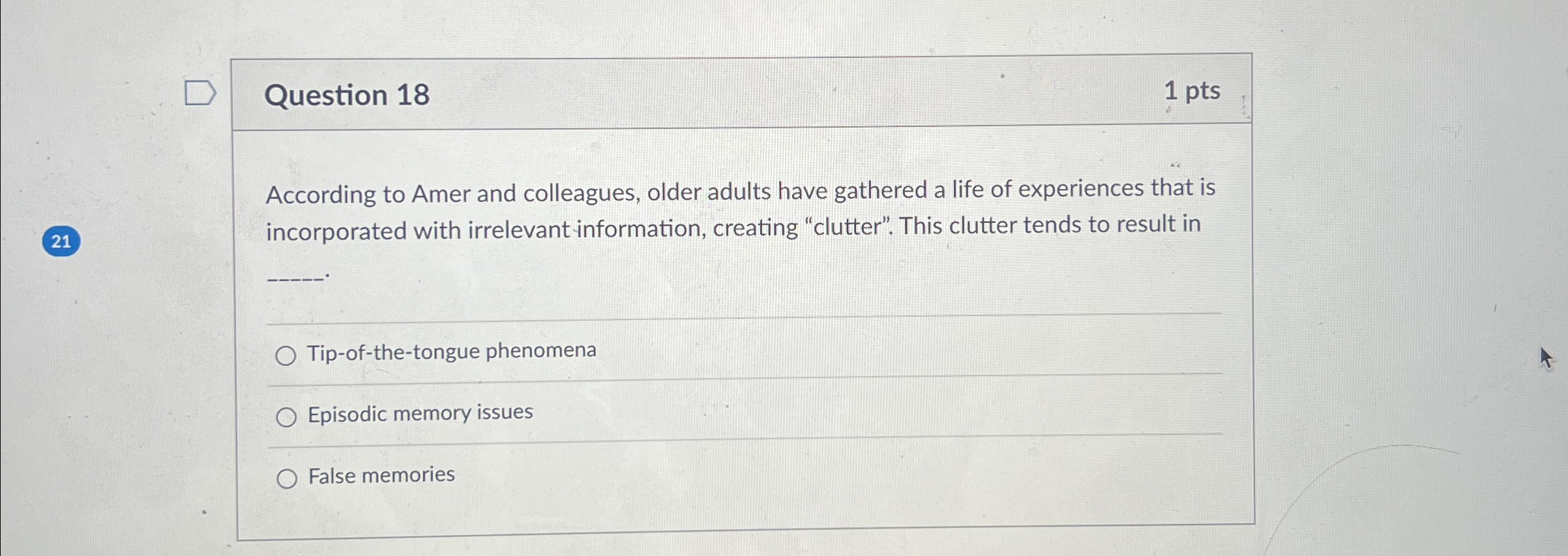Solved Question 181 ﻿ptsAccording to Amer and colleagues, | Chegg.com