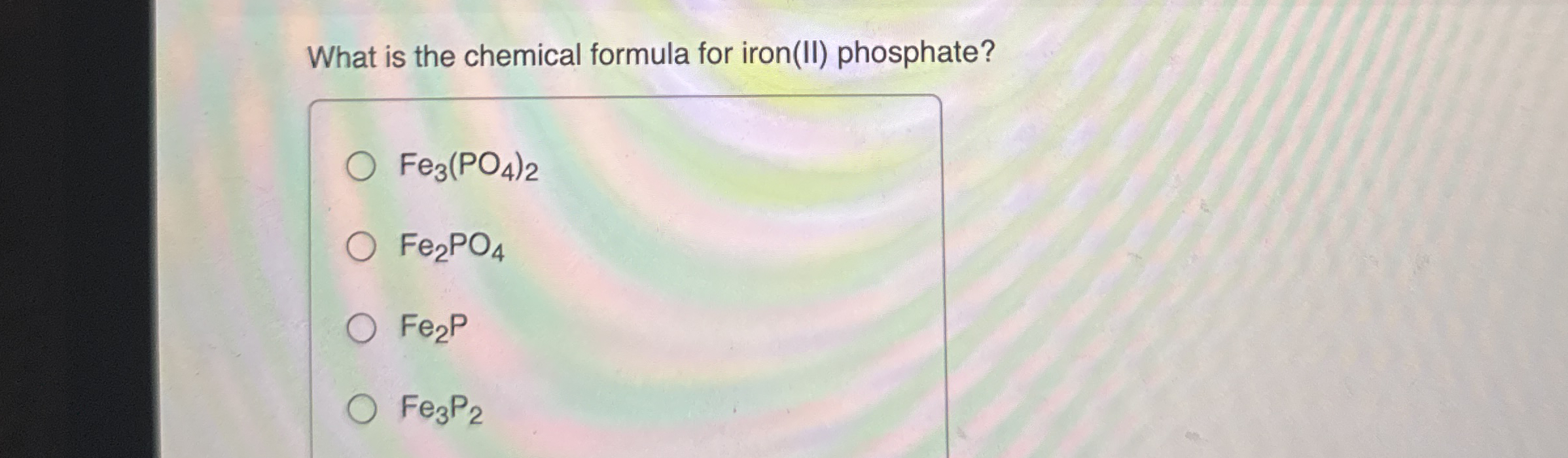 What is the chemical formula for iron(II) | Chegg.com