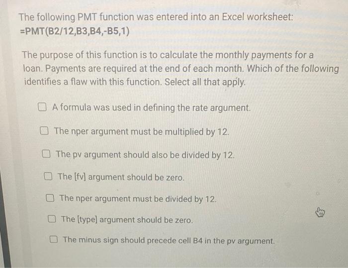 Solved The following FV function was entered into an Excel | Chegg.com