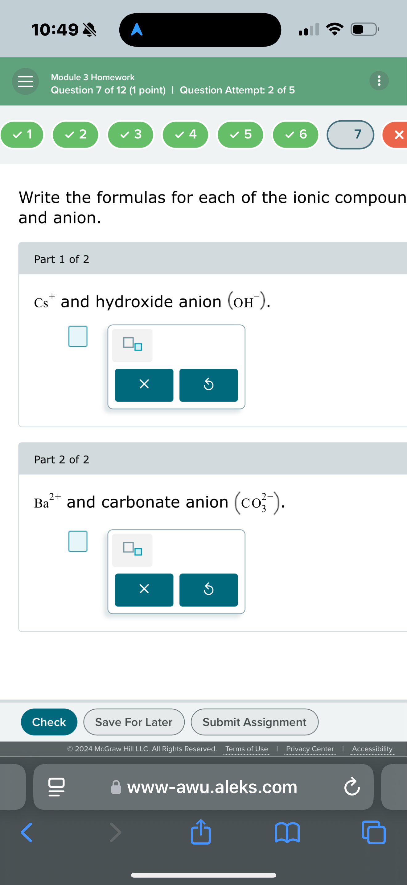 Solved Write the formulas for each of the ionic compounand | Chegg.com