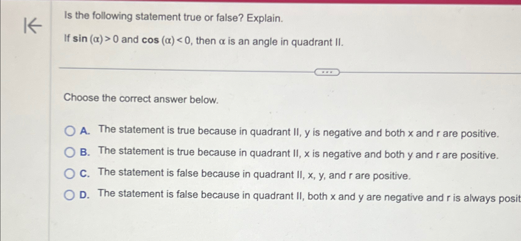 Solved Is the following statement true or false? Explain.If | Chegg.com