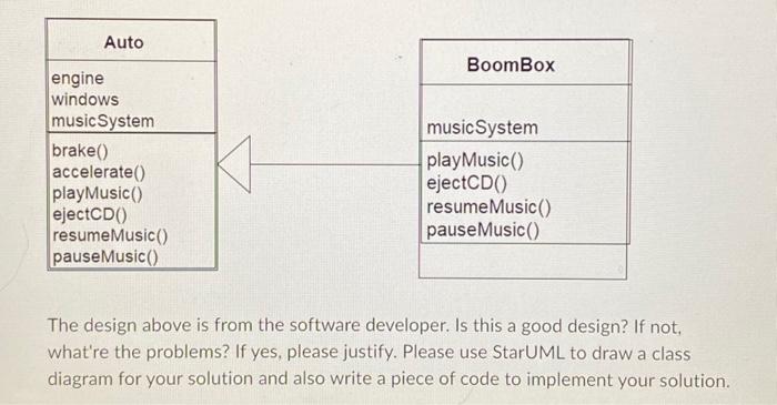 Solved draw a classdiagram and write a piece of code to | Chegg.com