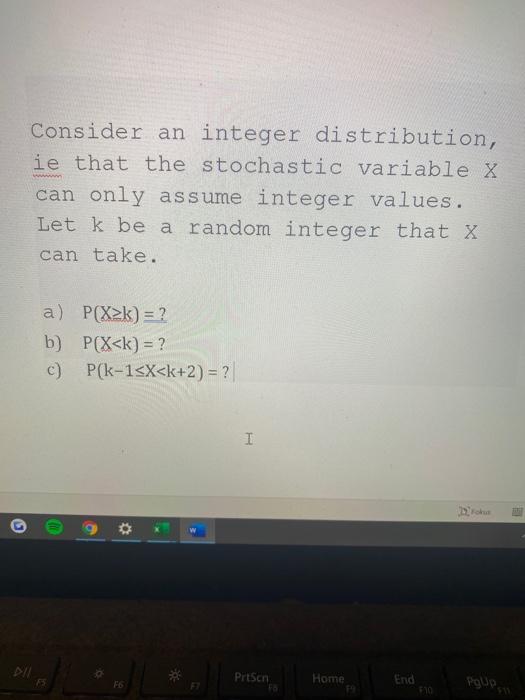 Solved Consider an integer distribution, ie that the | Chegg.com