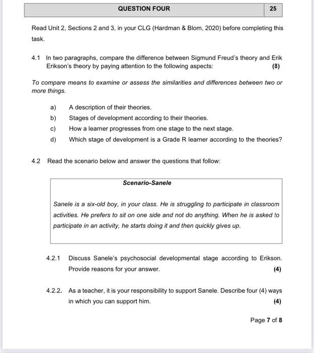 Read Unit 2, Sections 2 and 3, in your CLG (Hardman | Chegg.com