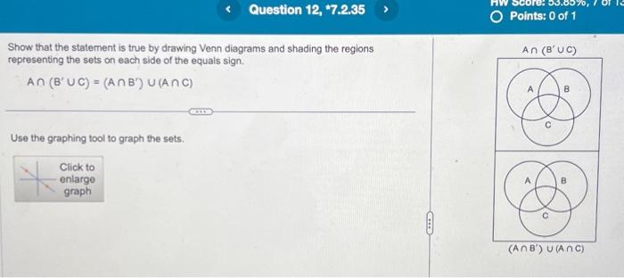 Solved Show that the statement is true by drawing Venn | Chegg.com