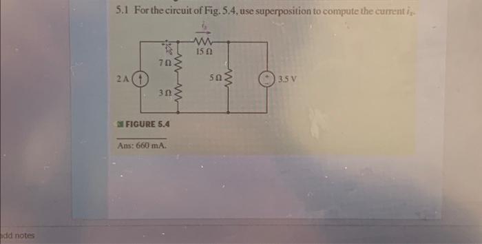 Solved add notes 5.1 For the circuit of Fig. 5.4, use | Chegg.com