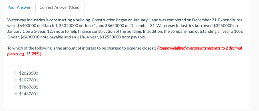 Solved Waterway Industries is constructing a building. | Chegg.com