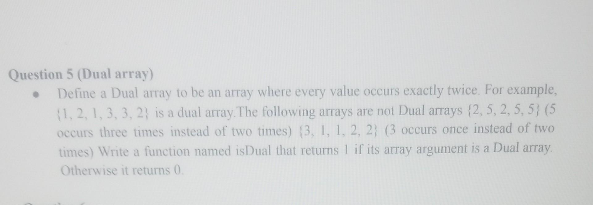 Solved Question 4 (Meera array) - A Meera array is defined | Chegg.com