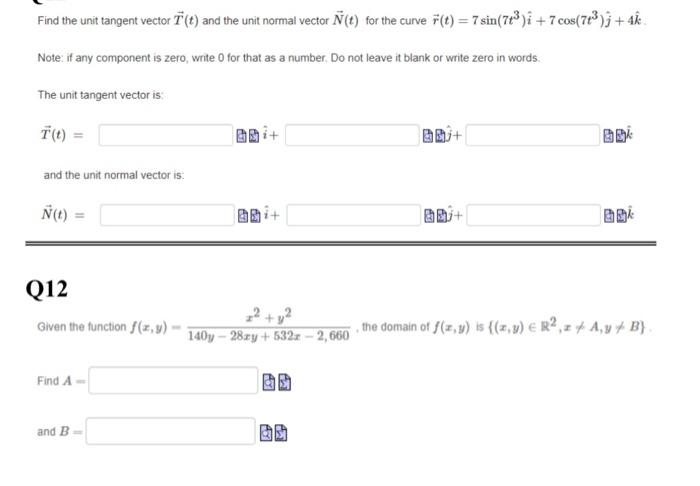 Solved Find the unit tangent vector T(t) and the unit normal | Chegg.com