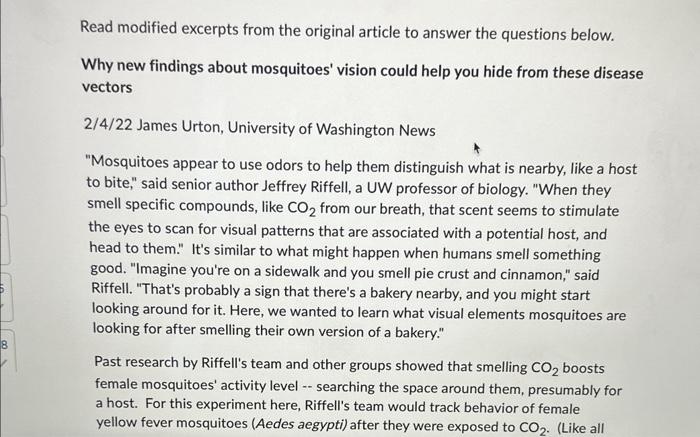 Solved Read modified excerpts from the original article to | Chegg.com