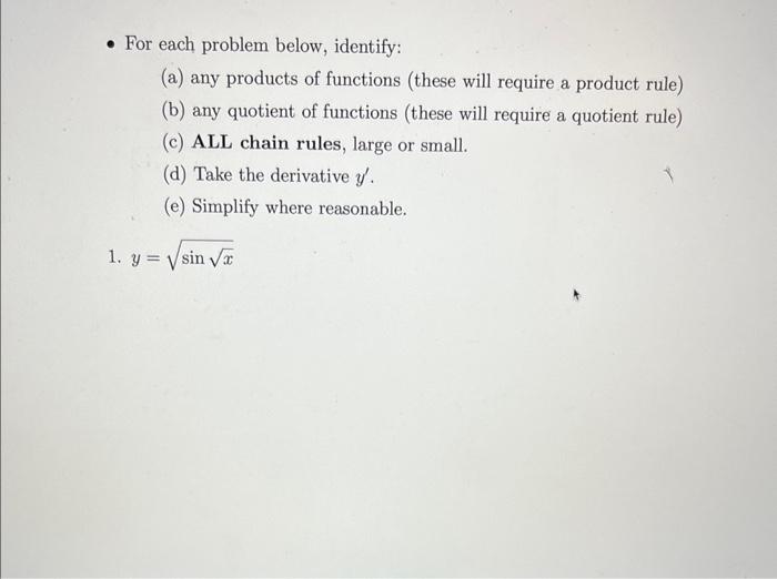 Solved - For each problem below, identify: (a) any products | Chegg.com