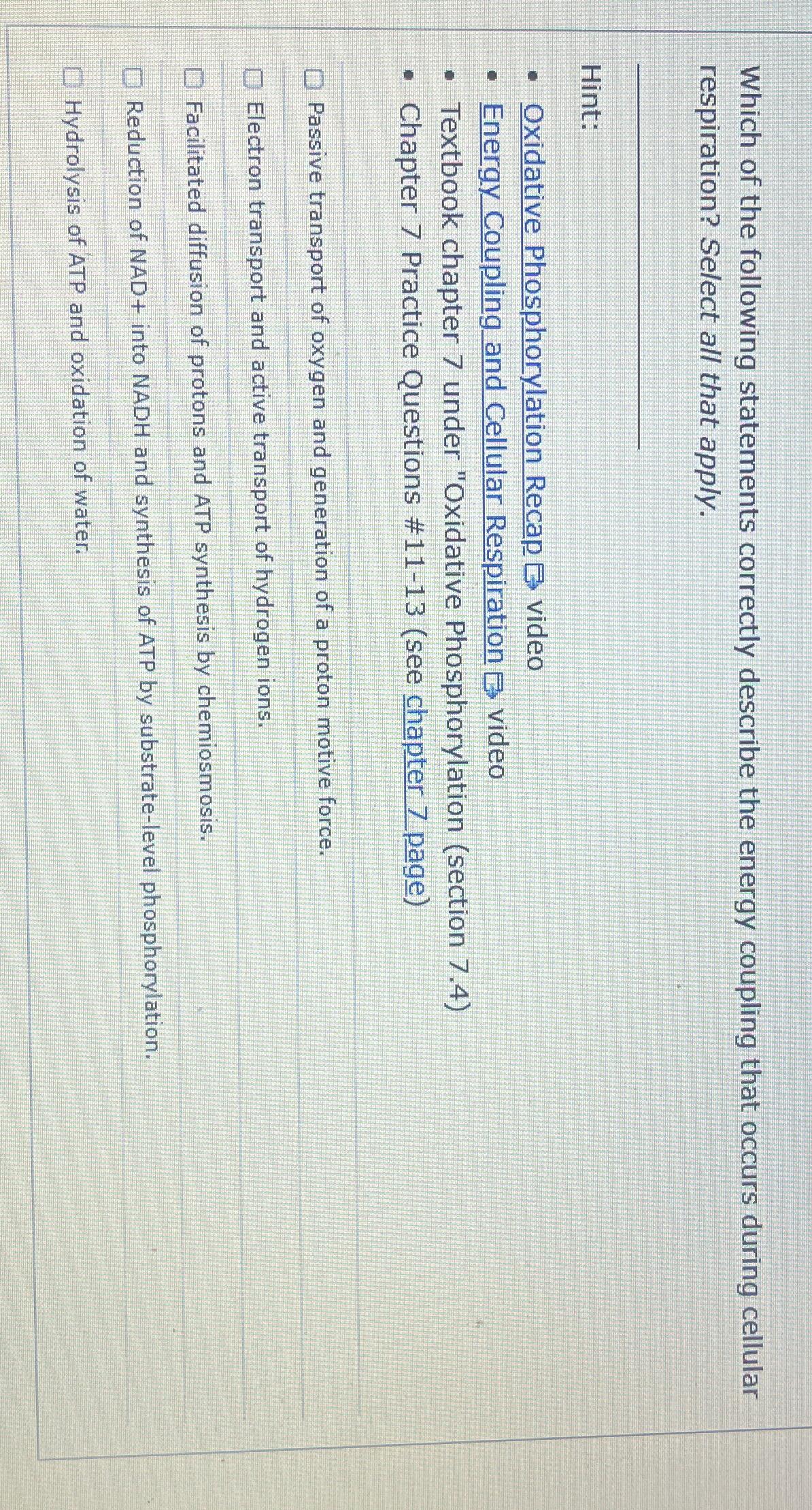Solved Which of the following statements correctly describe | Chegg.com