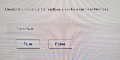 Solved Electronic commercial transactions allow for a | Chegg.com