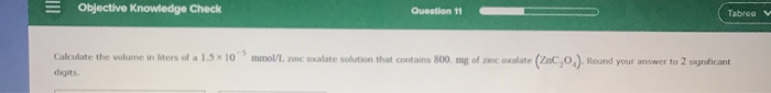 Solved = Objective Knowledge Check Question 11 Tabree | Chegg.com