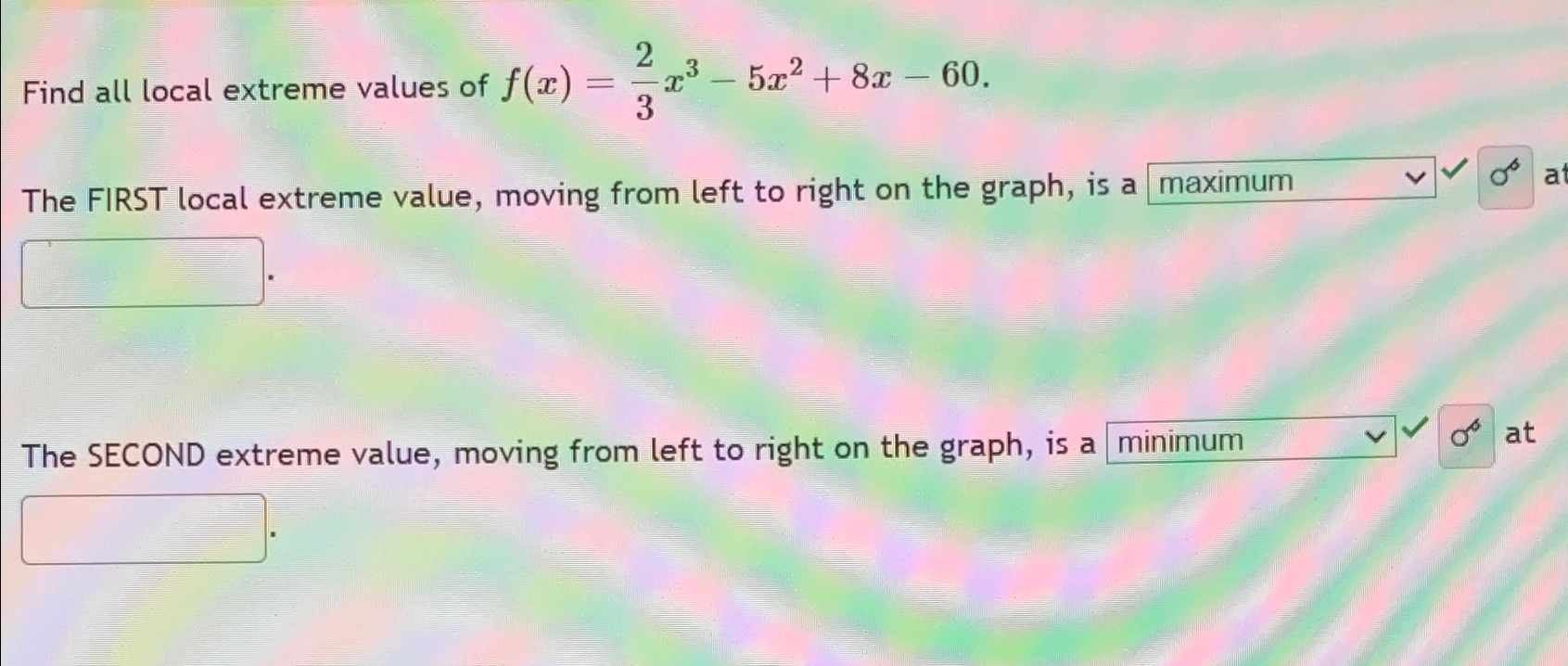 Solved Find all local extreme values of | Chegg.com