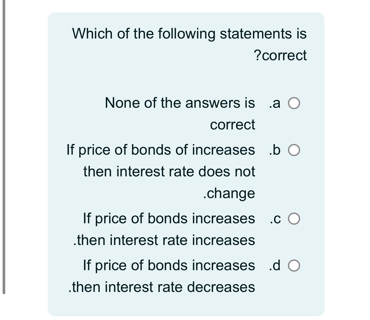 Solved Which of the following statements is ?correctNone of | Chegg.com