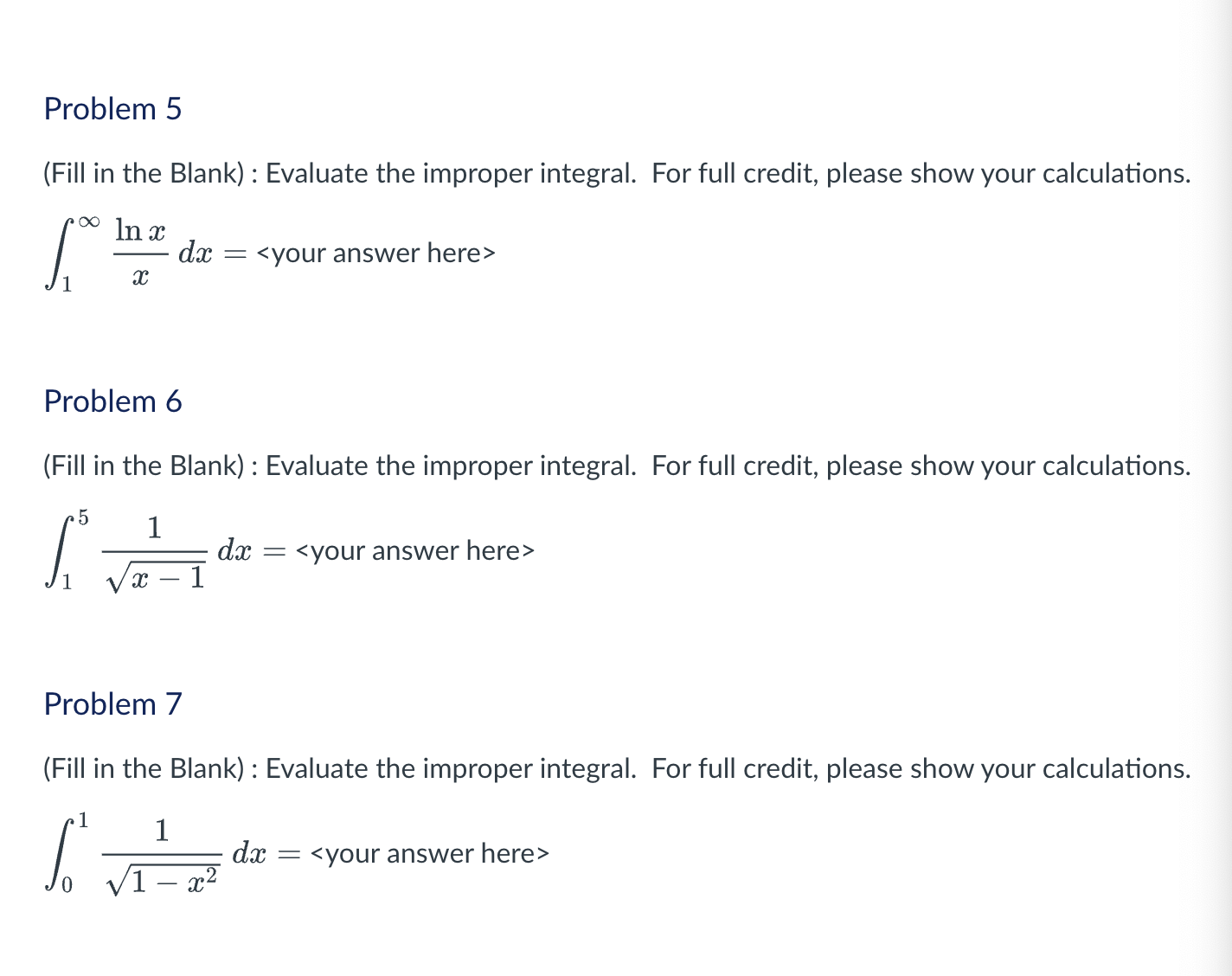 Solved Problem 5-7(Fill in the Blank) ﻿: Evaluate the | Chegg.com