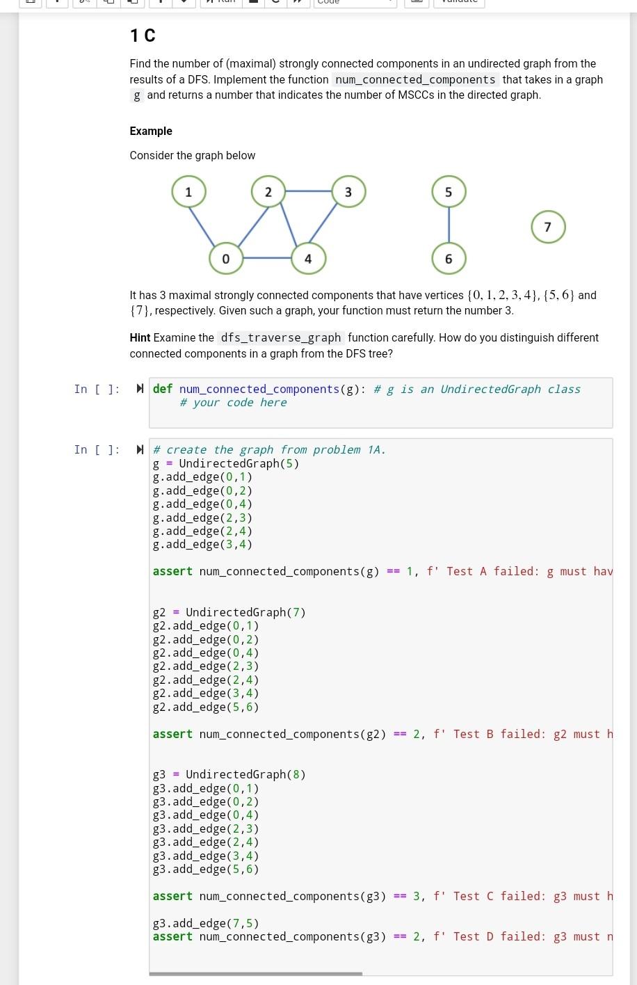 Solved In [ ]: In [ ]: 1 C Find the number of (maximal) | Chegg.com