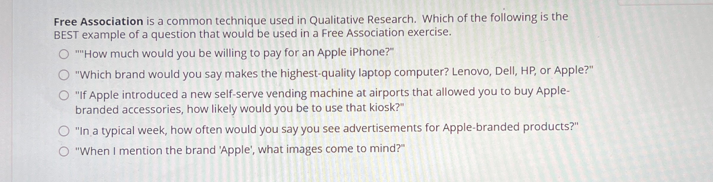 Solved Free Association is a common technique used in | Chegg.com