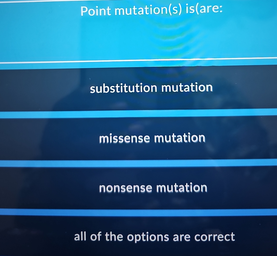 Solved Point mutation(s) ﻿is(are:substitution | Chegg.com