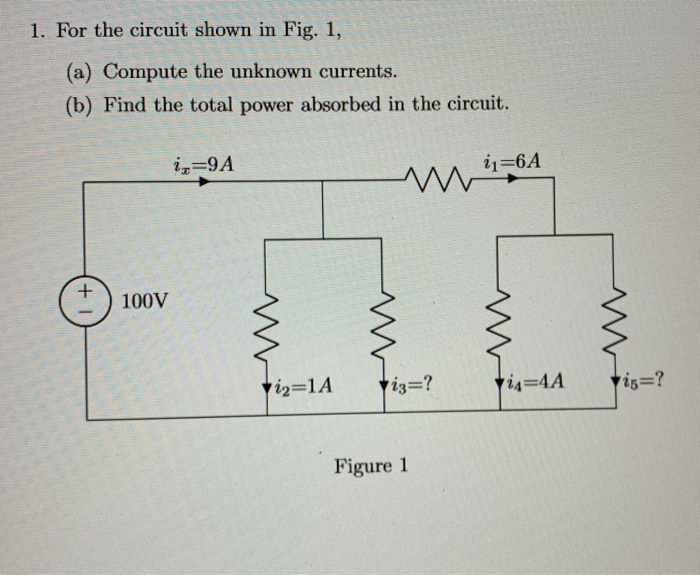 Solved 1. For the circuit shown in Fig. 1, (a) Compute the | Chegg.com