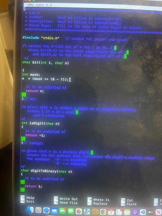 GNU nano 6.2 *include "stdio,h" 1/ hoodad for finhti | Chegg.com