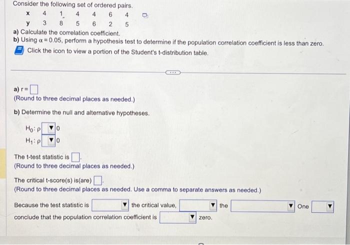 Solved Consider the following set of ordered pairs. a) | Chegg.com