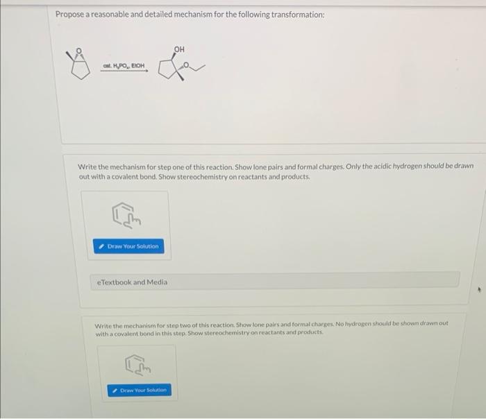Solved Propose a reasonable and detailed mechanism for the | Chegg.com