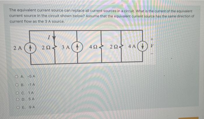 Solved The equivalent current source can replace all current | Chegg.com