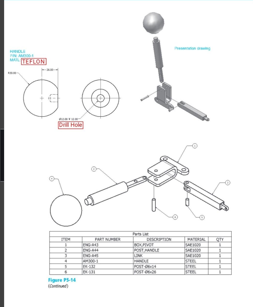 BOX,PIVOT P/N: ENG-A43 MATL:SAE 1020 STEEL | Chegg.com