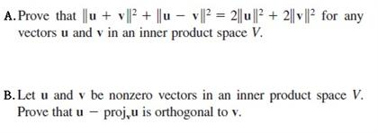 Solved Prove that ||u + v||2 + ||u - v||2 = 2 ||u||2 + 2 | Chegg.com
