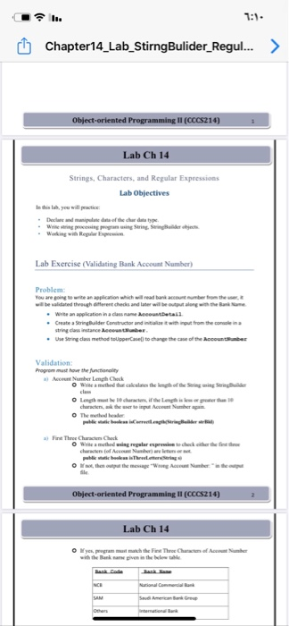 7:1. Chapter14_Lab_StirngBulider_Regul... > | Chegg.com
