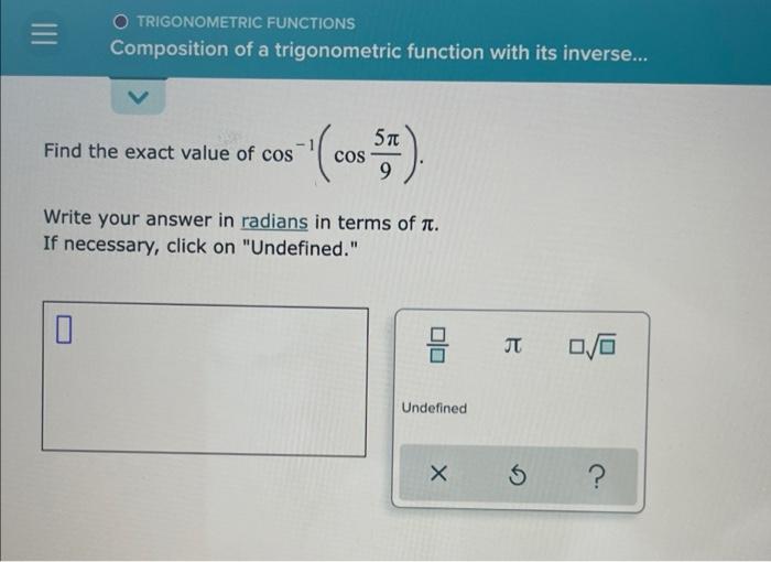 Solved = O TRIGONOMETRIC FUNCTIONS Composition of a | Chegg.com