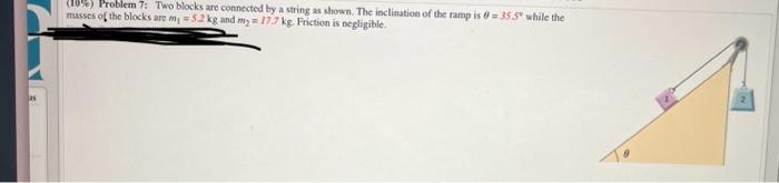 Solved (10\%) Problem 7: Two blocks are connected by a | Chegg.com