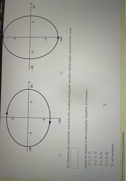 Solved (b) Eliminate the parameter and write the resulting | Chegg.com