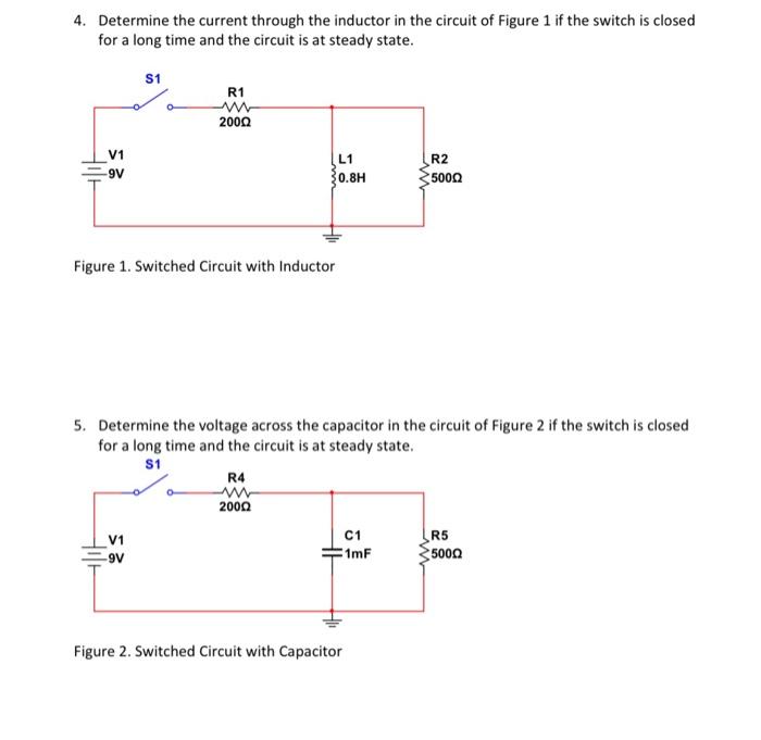 Solved 4. Determine the current through the inductor in the | Chegg.com