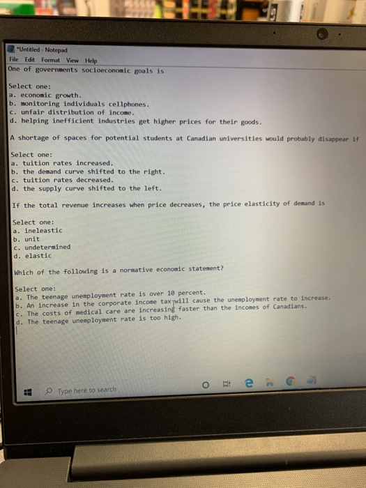 Solved Untitled - Notepad File Edit Format View Help One of | Chegg.com