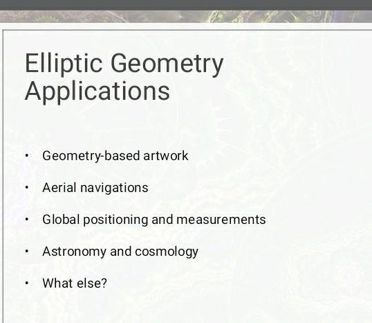 Solved 1. Tabulate the differences of Euclidean, elliptic, | Chegg.com