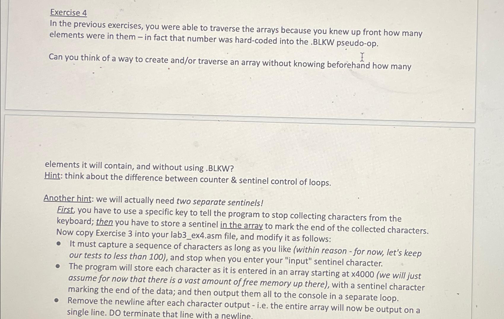 Solved Exercise 4In the previous exercises, you were able to | Chegg.com