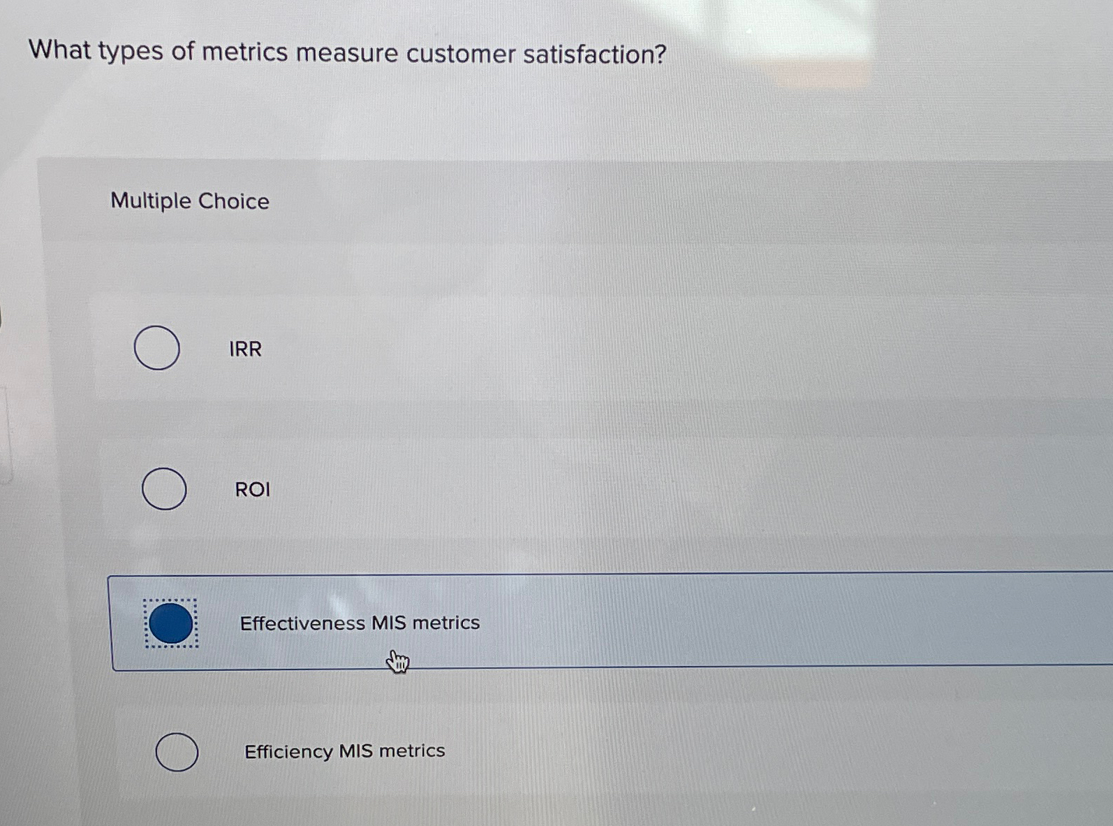 Solved What types of metrics measure customer | Chegg.com