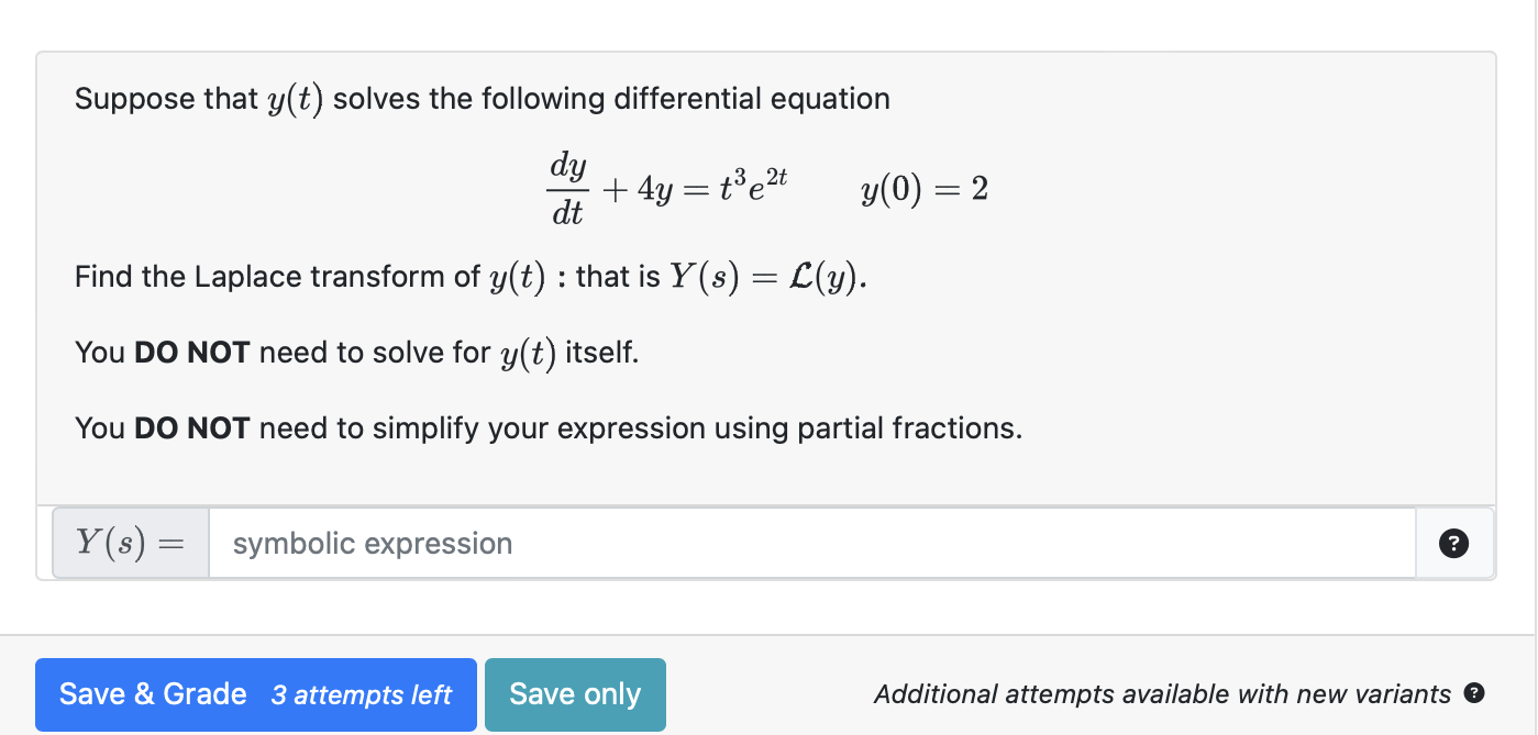 Solved Suppose that y(t) solves the following differential | Chegg.com Solved Suppose that y(t) solves the following differential | Chegg.com