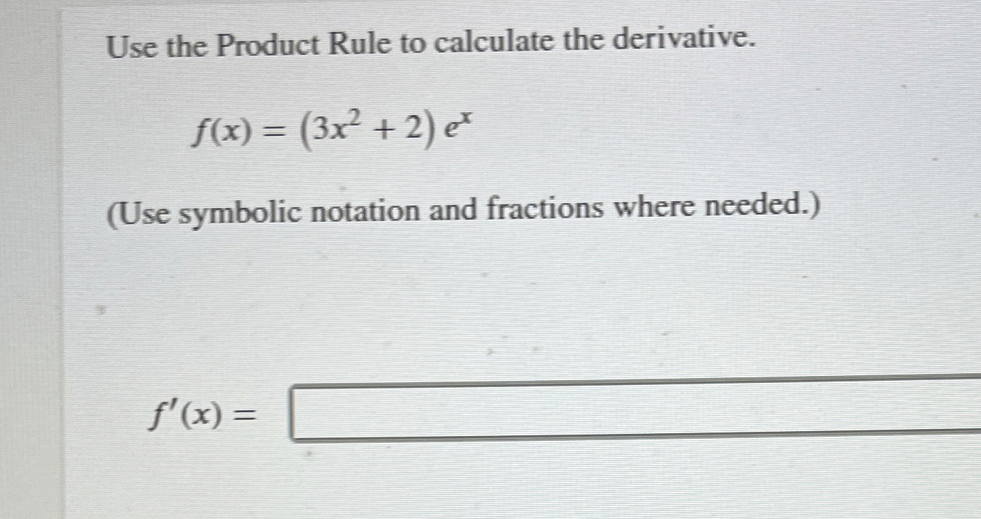 Solved Use the Product Rule to calculate the | Chegg.com