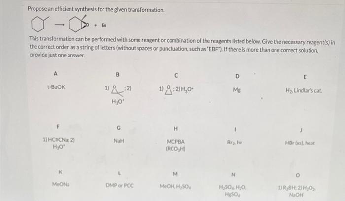 Solved Propose an efficient synthesis for the given | Chegg.com