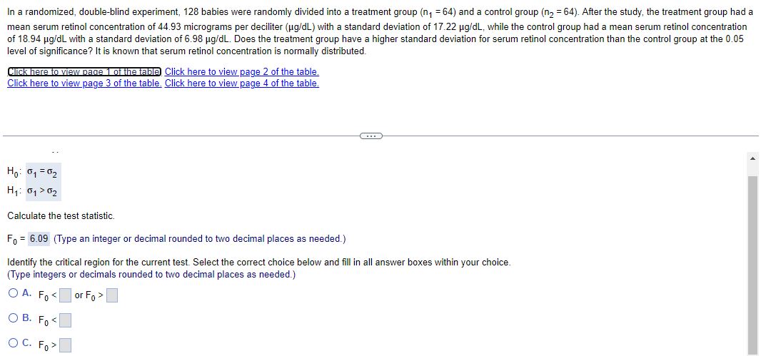 Solved Help with last part: A , ﻿B or C. ﻿ ﻿In a randomized, | Chegg.com