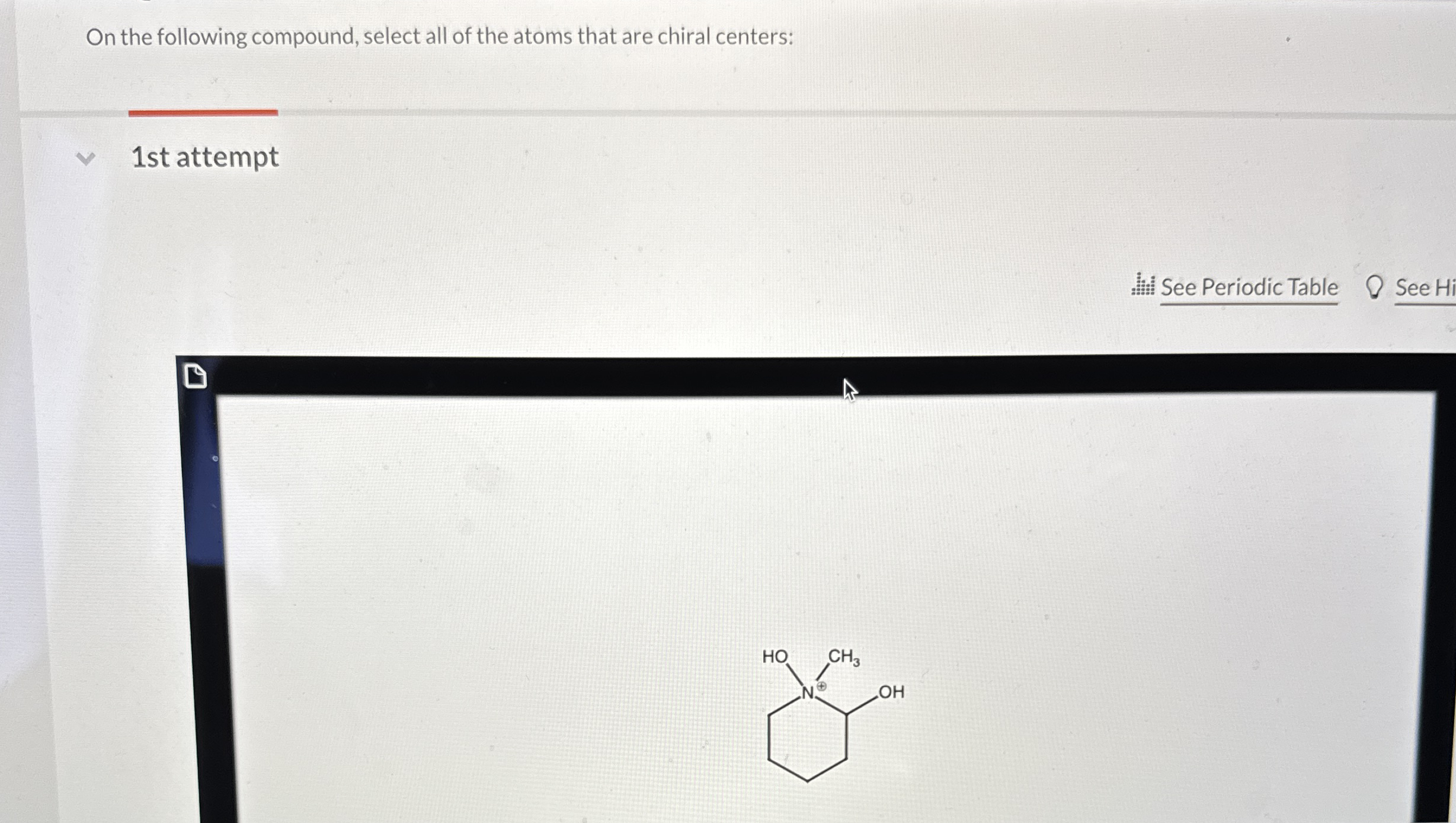 Solved On the following compound, select all of the atoms | Chegg.com