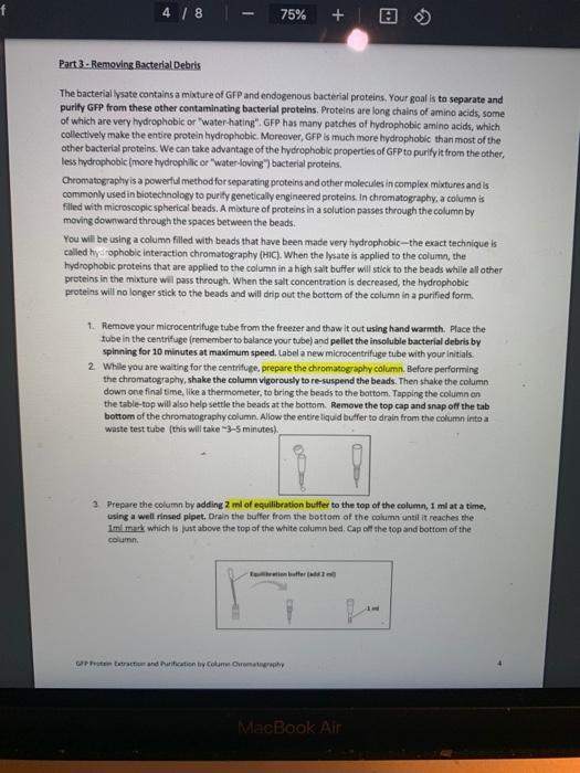 Solved Biology 2245 Lab Session 3 Title: GFP PROTEIN | Chegg.com